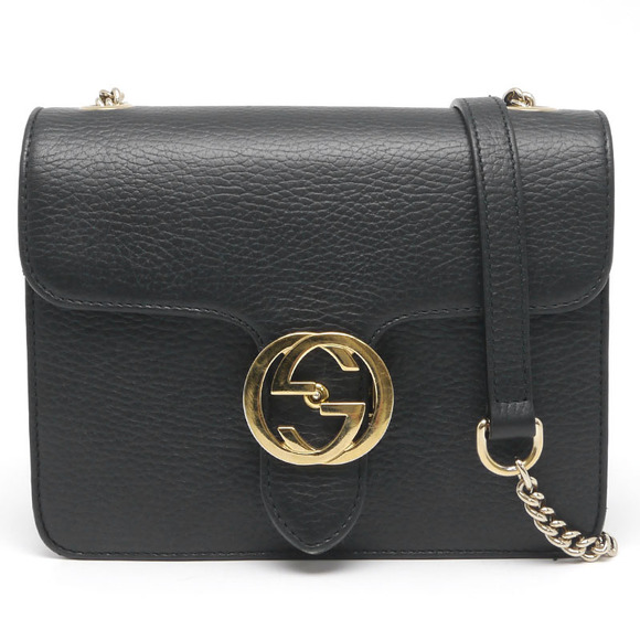 Gucci | Bags | Gucci Interlocking Gg Chain Shoulder Bag Crossbody Black ...